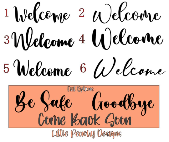 12 Inch Door Decal | Little Peachy Designs